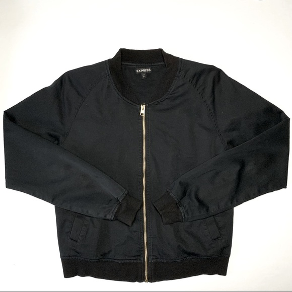 Express | Jackets & Coats | Vintage Express Lightweight Black Bomber ...